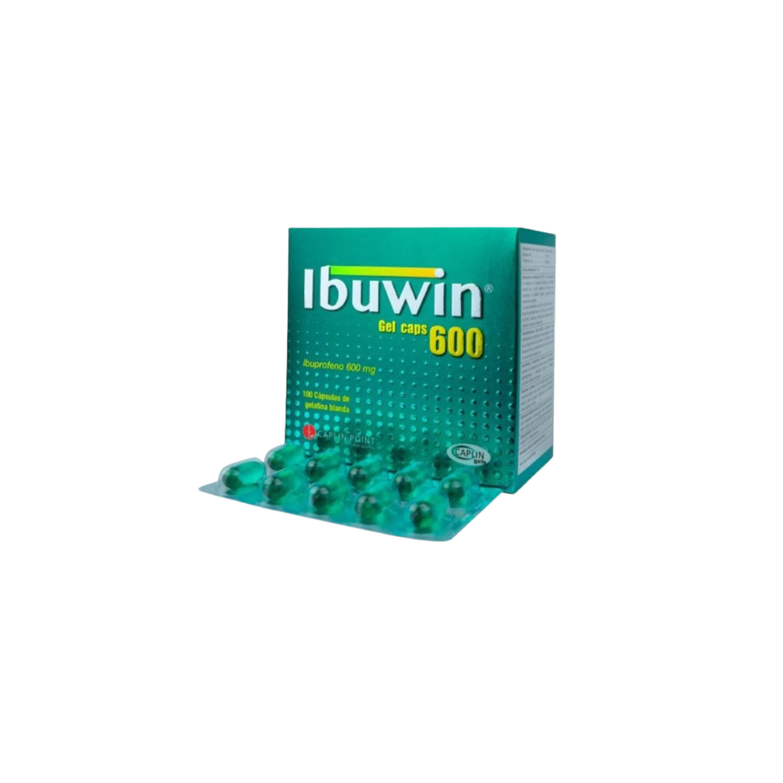 IBUWIN 600 MG | 100 CAPSULAS - Farmacolab