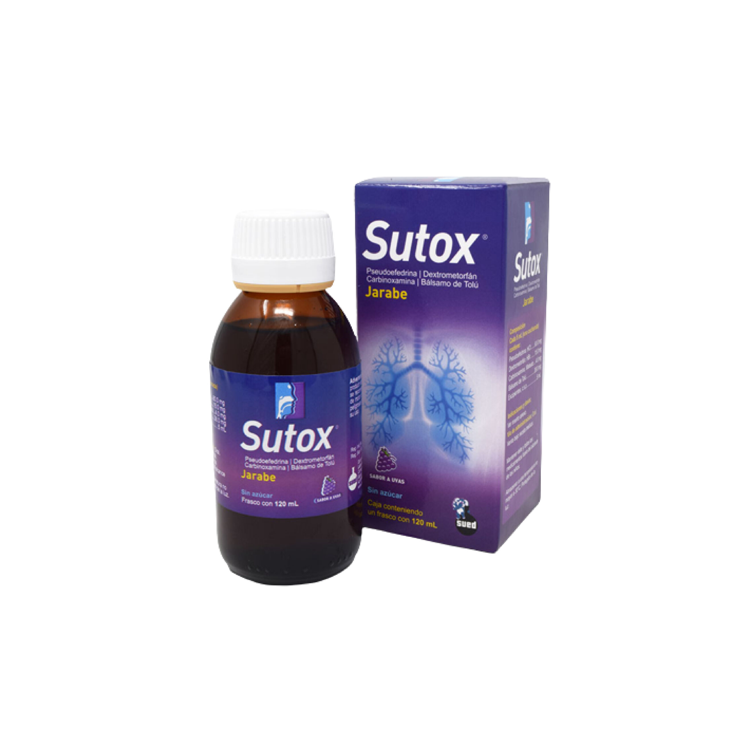 SUTOX UVA JARABE 120 ML - Farmacolab