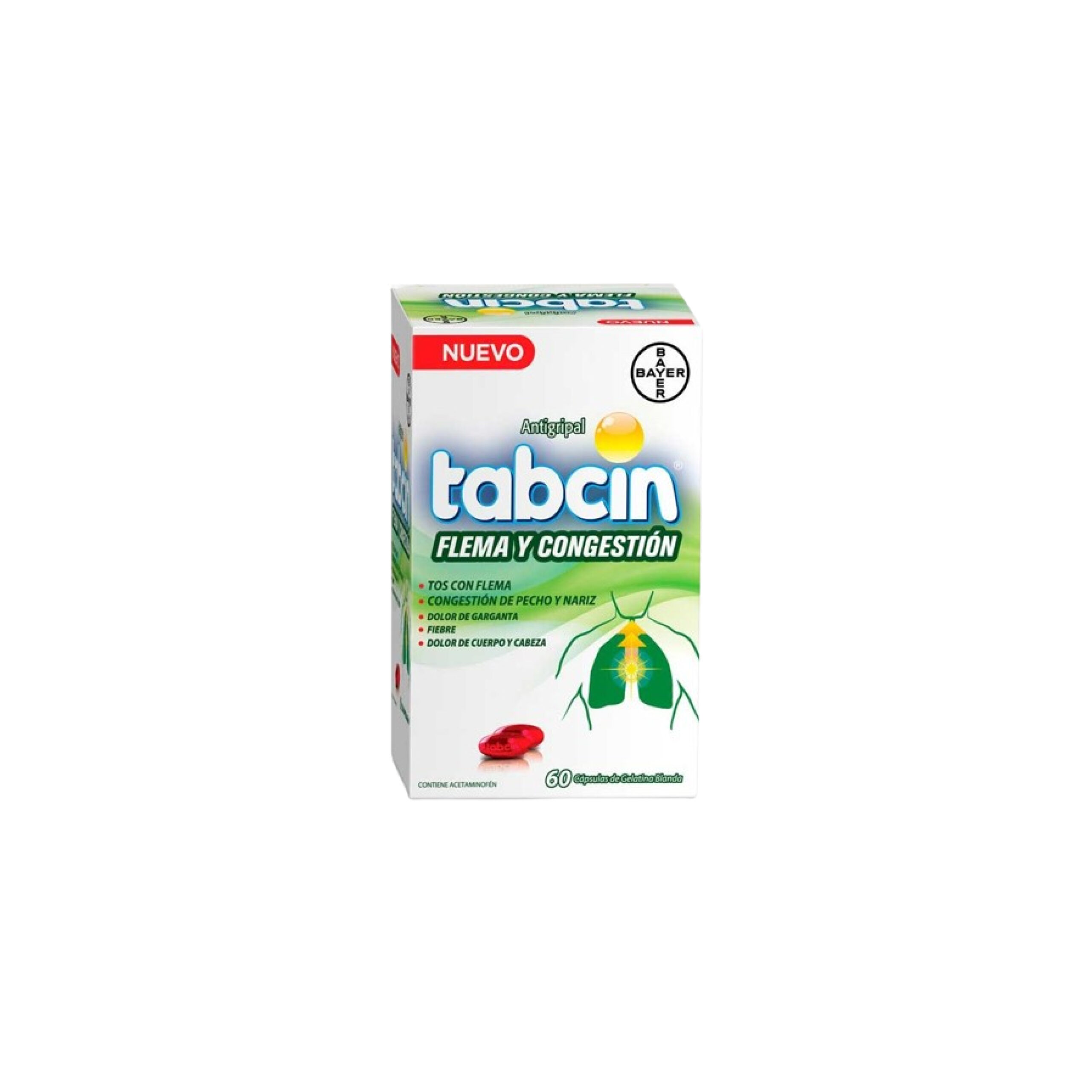 TABCIN FLEMA Y CONGESTION X 60 TABLETAS - Farmacolab