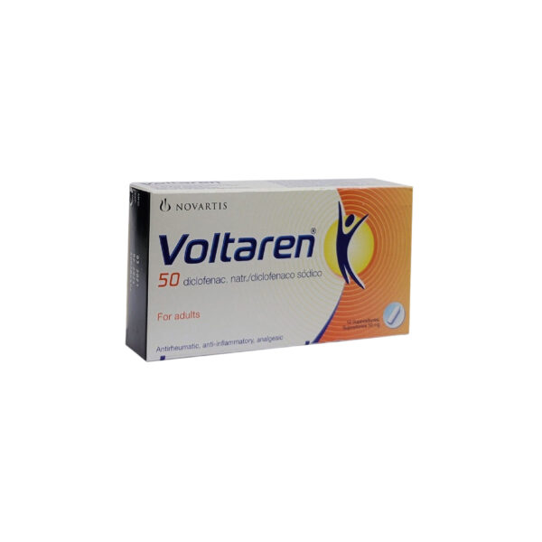 VOLTAREN ADULTO 50 MG X 10 SUPOSITORIOS - Farmacolab